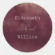 Burgundy Red Wine Watercolor Vintage Fall Wedding Classic Round Sticker ...
