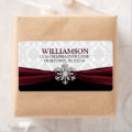 Burgundy Ribbon Address Labels | Zazzle