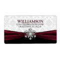 Burgundy Ribbon Address Labels | Zazzle