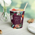 Burgundy Rose and Ranunculus Wedding Paper Cups | Zazzle