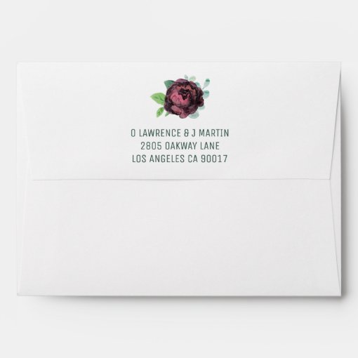 Burgundy Rose Envelopes | Zazzle