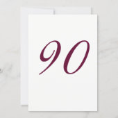 Burgundy Rose Pink Floral Ninetieth 90th Birthday Invitation | Zazzle