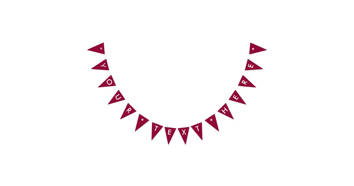 Burgundy Solid Color Customize It Bunting Flags | Zazzle