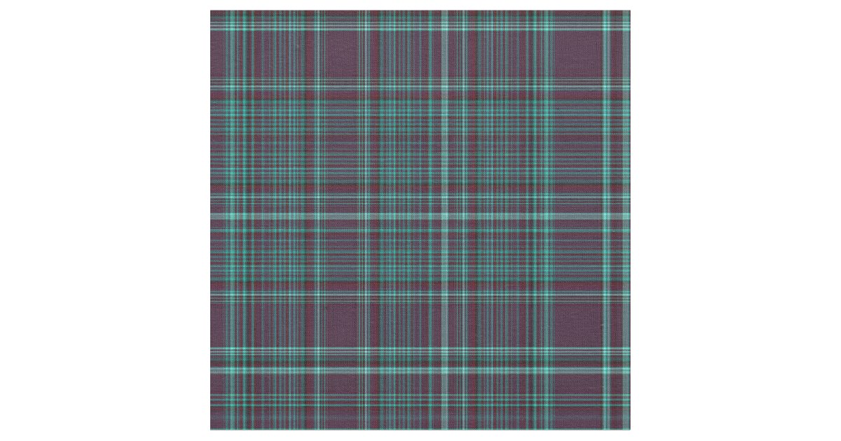 Burgundy & Teal Plaid Fabric | Zazzle