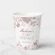 Burgundy Toile Jouy Vintage Floral Baby Sprinkle Paper Cups | Zazzle