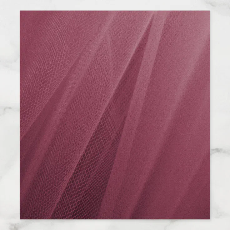 Burgundy Tulle Texture Envelope Liner | Zazzle