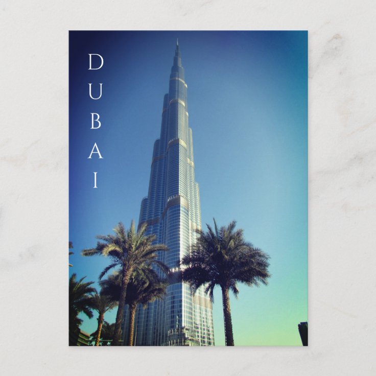 burj khalifa dubai uae postcard | Zazzle