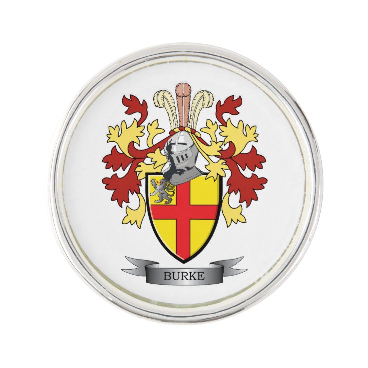 Burke Coat of Arms Lapel Pin | Zazzle