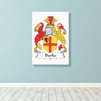 Burke Family Crest Canvas Print | Zazzle