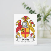 Burke Family Crest Postcard | Zazzle