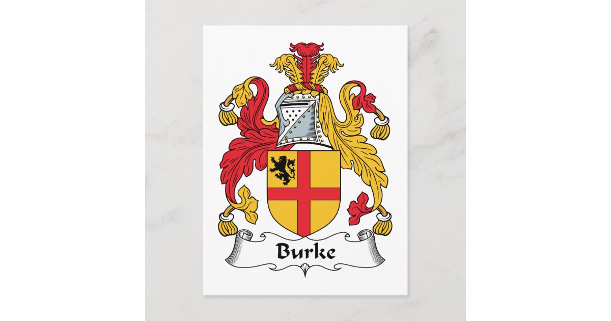 Burke Family Crest Postcard | Zazzle