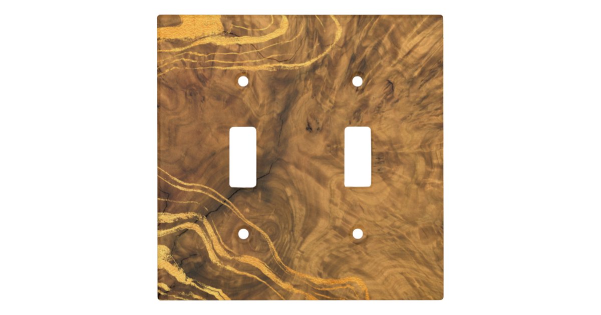 Burl wood design, forest, woodsy light switch cover | Zazzle