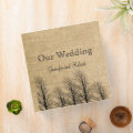 Burlap and Birch Posh Wedding Binder | Zazzle