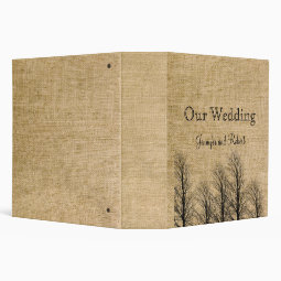 Burlap and Birch Posh Wedding Binder | Zazzle