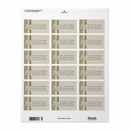 Burlap and Bow Rustic Country Label | Zazzle