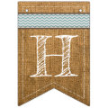 Burlap and Chevron Happy Birthday Bunting Banner | Zazzle