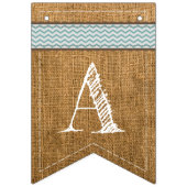 Burlap and Chevron Happy Birthday Bunting Banner | Zazzle