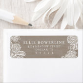 Burlap and Lace Address Labels | Zazzle