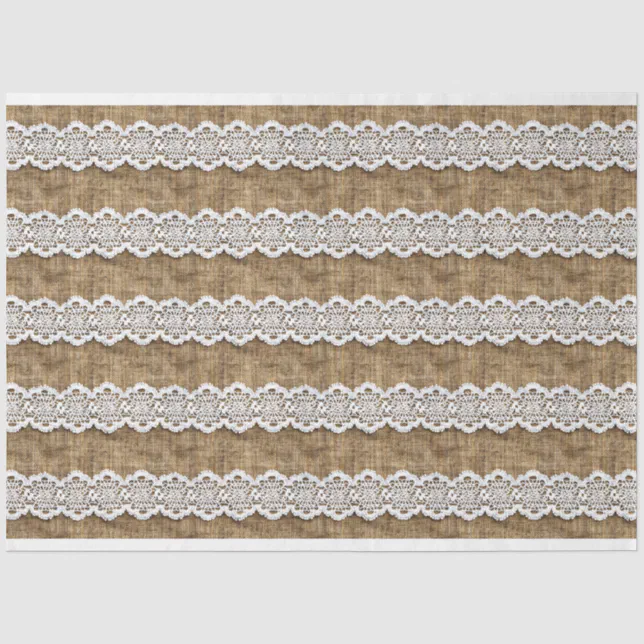 Burlap and Lace Furniture Decoupage Tissue Paper | Zazzle