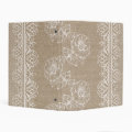 Burlap and Lace Mini Binder for Recipes or Photos | Zazzle