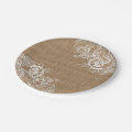 Burlap and Lace Shabby Chic Paper Plates | Zazzle