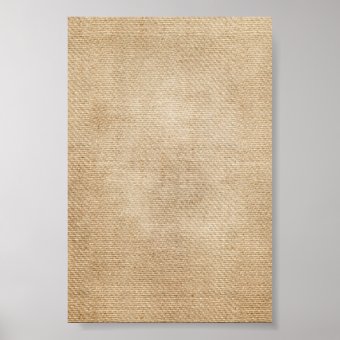 Burlap Background Poster | Zazzle