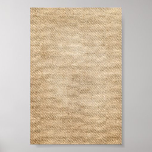 Burlap Background Poster | Zazzle