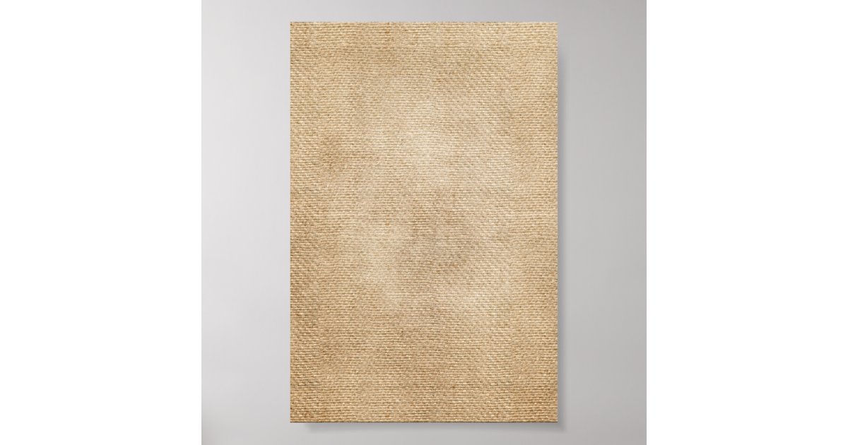 Burlap Background Poster | Zazzle