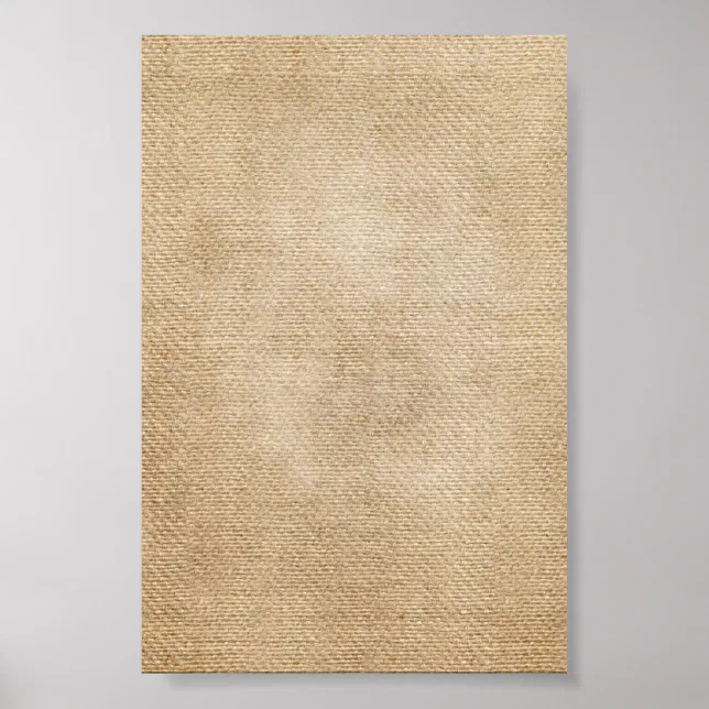 Burlap Background Poster | Zazzle