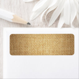 Burlap Blank Textured Background Label | Zazzle