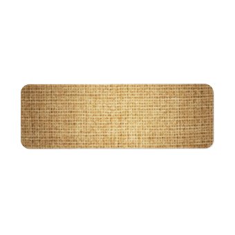 Burlap Blank Textured Background Label | Zazzle