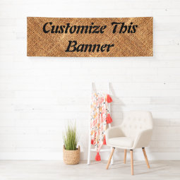 Burlap Jute Banner Party Sign Wedding Birthday | Zazzle