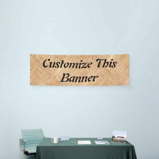Burlap Jute Banner Party Sign Wedding Birthday | Zazzle
