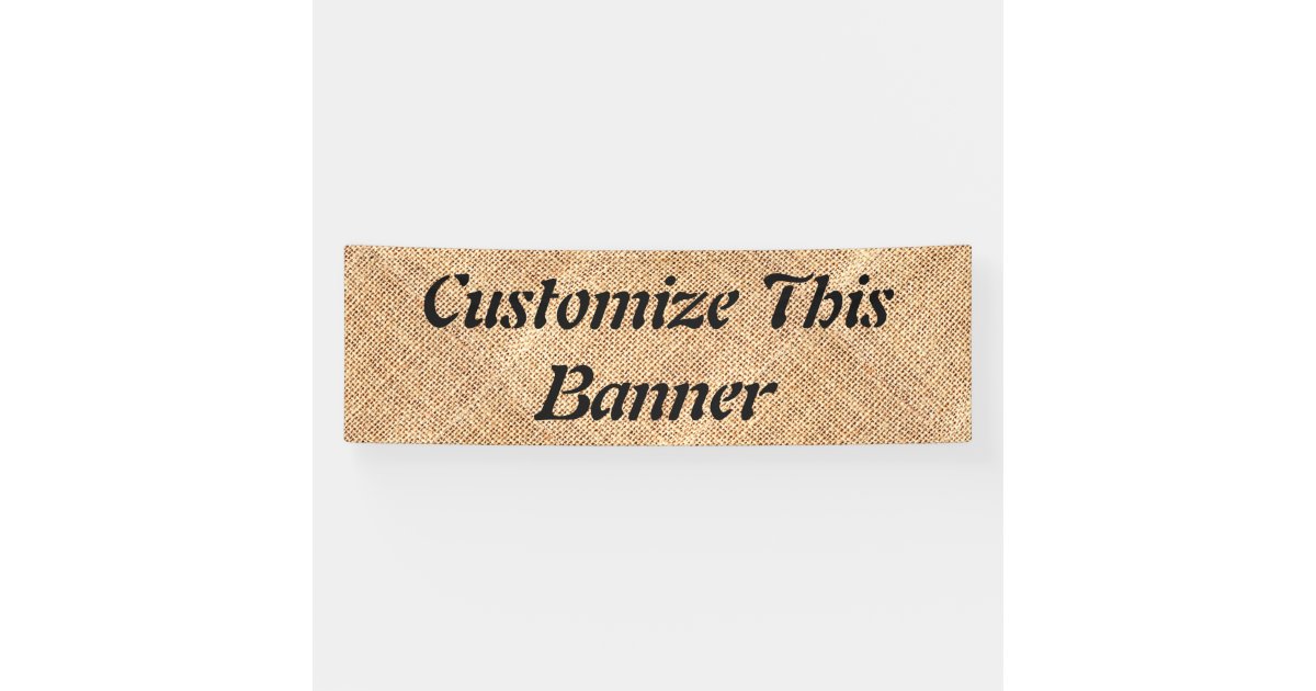 Burlap Jute Banner Party Sign Wedding Birthday | Zazzle