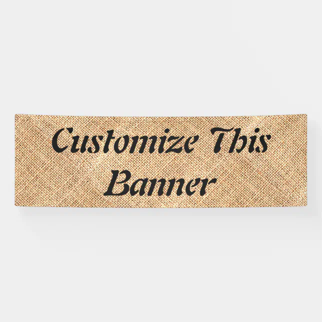 Burlap Jute Banner Party Sign Wedding Birthday | Zazzle