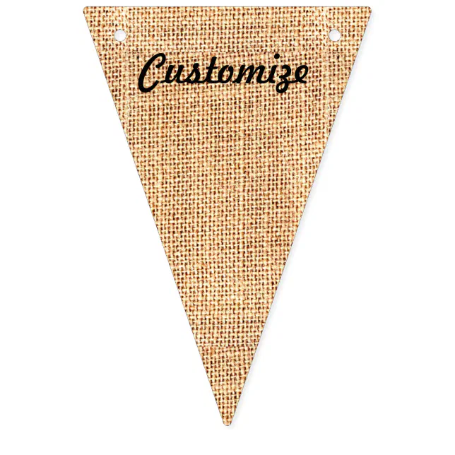 Burlap Jute Bunting Triangle Flag Party Banner | Zazzle
