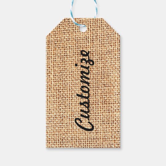 Burlap Jute Customized Gift Tag | Zazzle.com