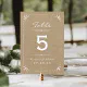 Burlap Rustic Chic Table Numbers | Zazzle