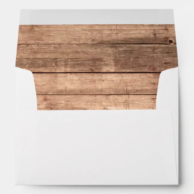 Burlap Rustic Wedding Invitation Wood Envelopes | Zazzle