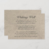 Burlap Rustic Wishing Well Card | Zazzle