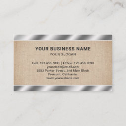 Burlap Steel Pistol Gun Shop Gunsmith Firearms Business Card | Zazzle