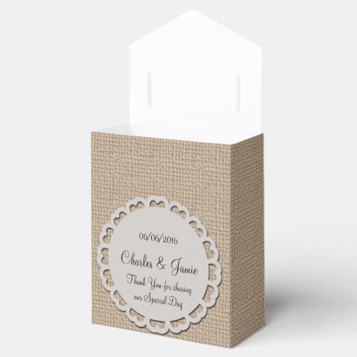 Burlap Tent Favor Box | Zazzle