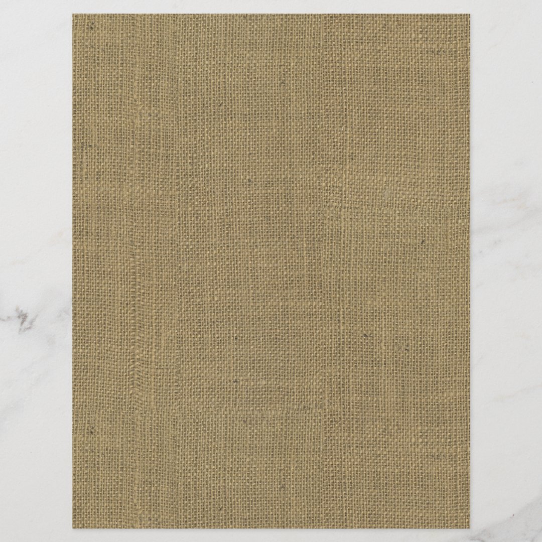 Burlap Texture Tan Scrapbook Paper | Zazzle