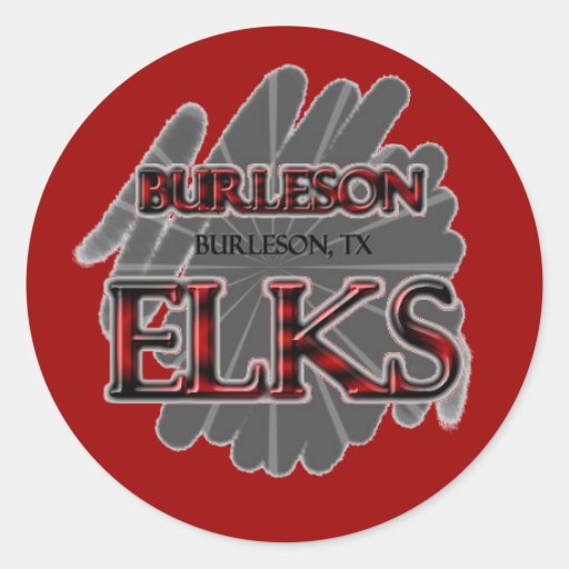 Burleson High School ELKS - Burleson, TX Classic Round Sticker | Zazzle