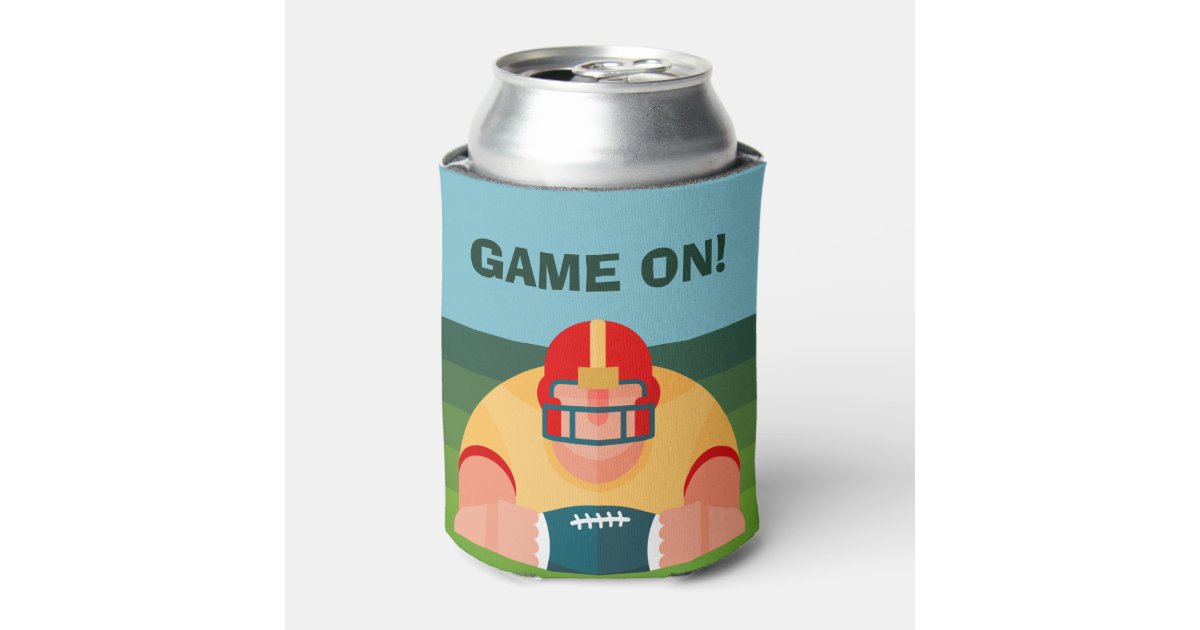 Burly Football Player Can Cooler | Zazzle