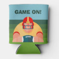 Burly Football Player Can Cooler | Zazzle