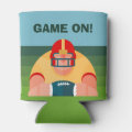 Burly Football Player Can Cooler | Zazzle