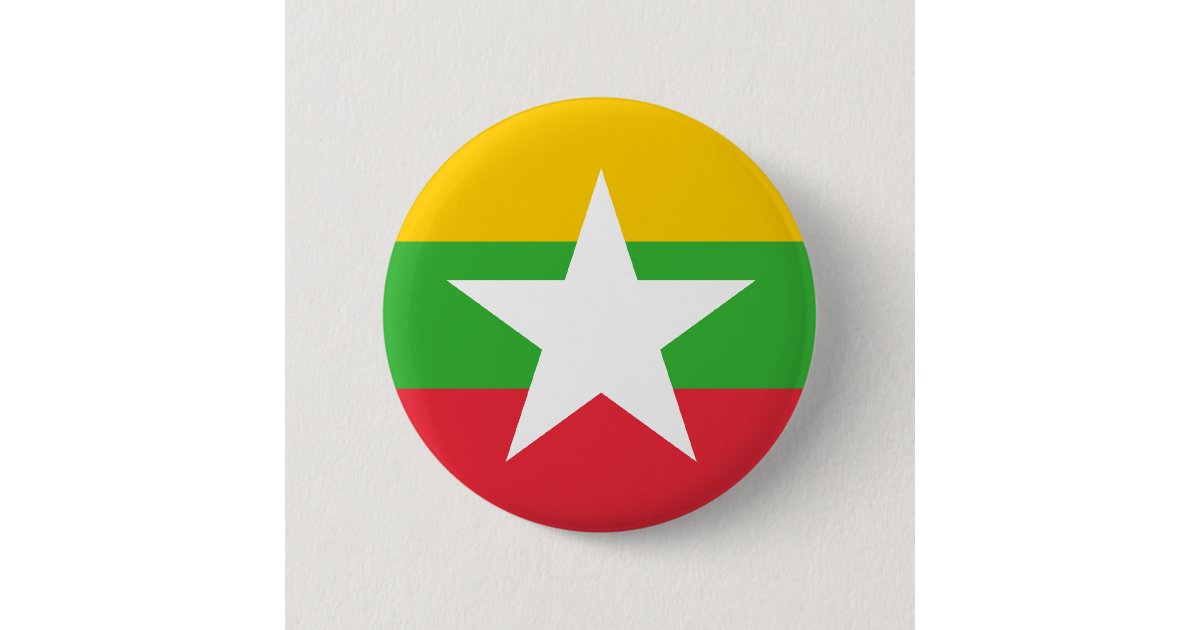 Burma Flag; Myanmar Button | Zazzle