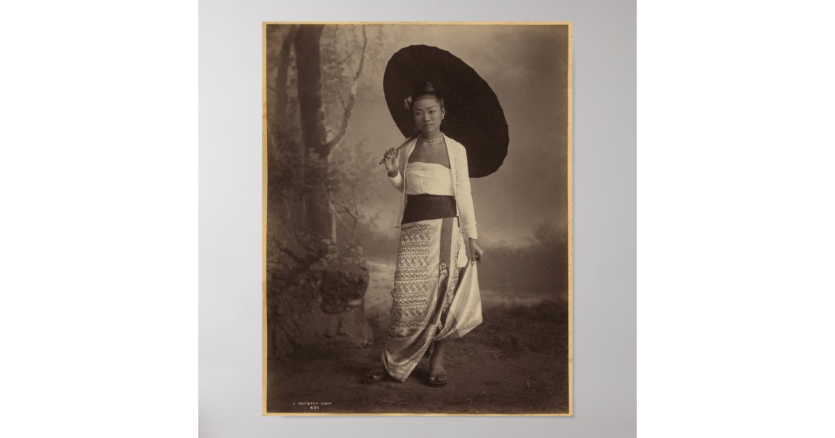 Burmese lady poster | Zazzle