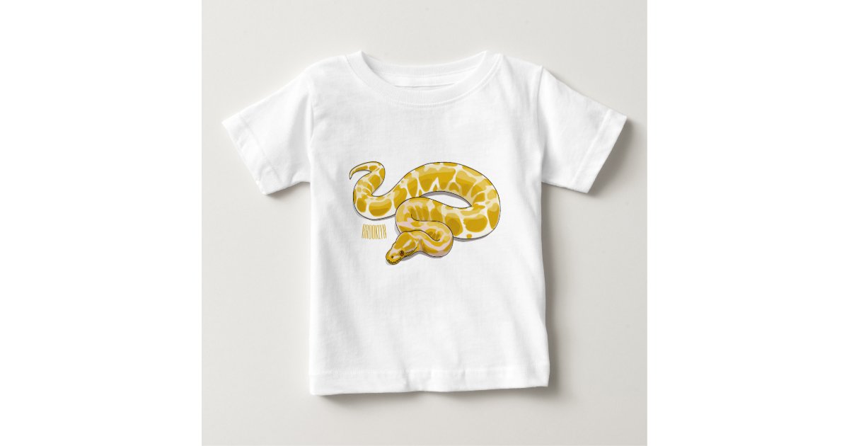 Burmese python snake cartoon illustration baby T-Shirt | Zazzle